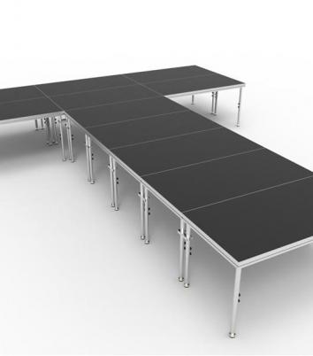 Staging With Skirting - Various Sizes - Soundworx Sound Stage Lighting Hire